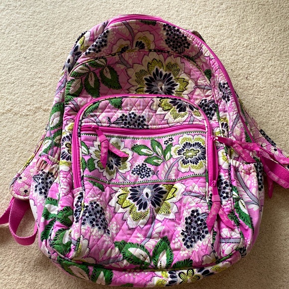Vera Bradley | Bags | Vera Bradley Campus Backpack Priscilla Pink ...
